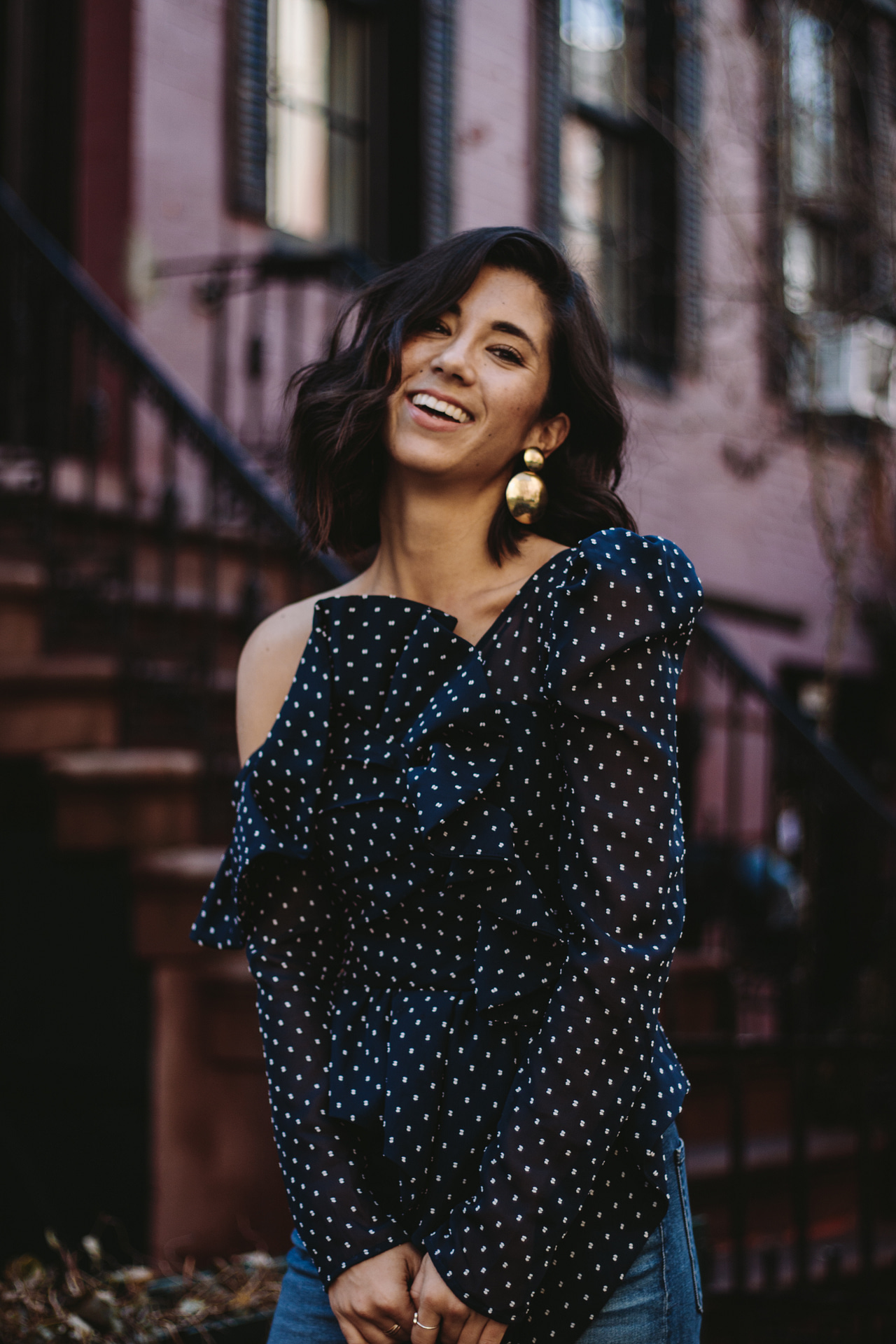 statement top + cool jeans combo - This Time Tomorrow